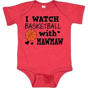 inktastic i watch basketball with mawmaw baby bodysuit newborn vintage red 38deb