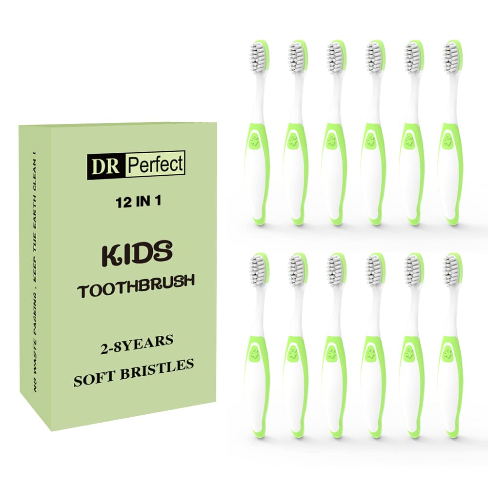 Kadielona Monond N-amboo Bulk Kids Toothbrush for 2-8 Years Extra Soft Bristle Pack of 12