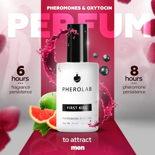 PHEROLAB First Kiss Pheromones Perfume for Women [Oxytocin] Pheromones Infused Oil Cologne - Womens Spray Perfume to Attract Men