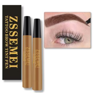 waterproof eyebrow pen - microblading tattoo brow pencil, 24 hours long lasting, creates natural looking (2# brunette)