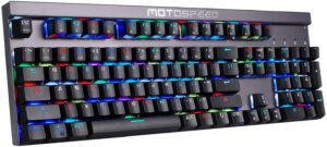 k97 rgb backlit mechanical keyboard full 104-key red switches | n-key roll-over anti-ghosting gaming keyboard