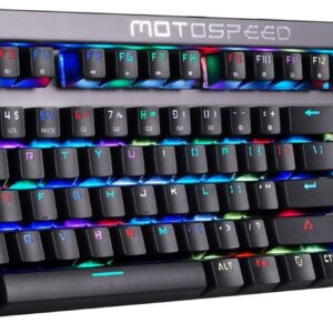 K97 RGB Backlit Mechanical Keyboard Full 104-Key Red Switches | N-Key Roll-Over Anti-Ghosting Gaming Keyboard