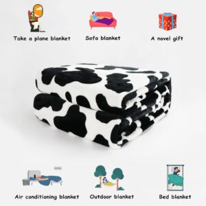 Double Sided Cow Print Blanket Silky Soft Micro Fleece Cow Blanket Baby Seat Couch Sofa Cow Print Blankets and Throws for Unisex Baby Boys Girls Toddler Infant Newborn Cow Print 40x50 in