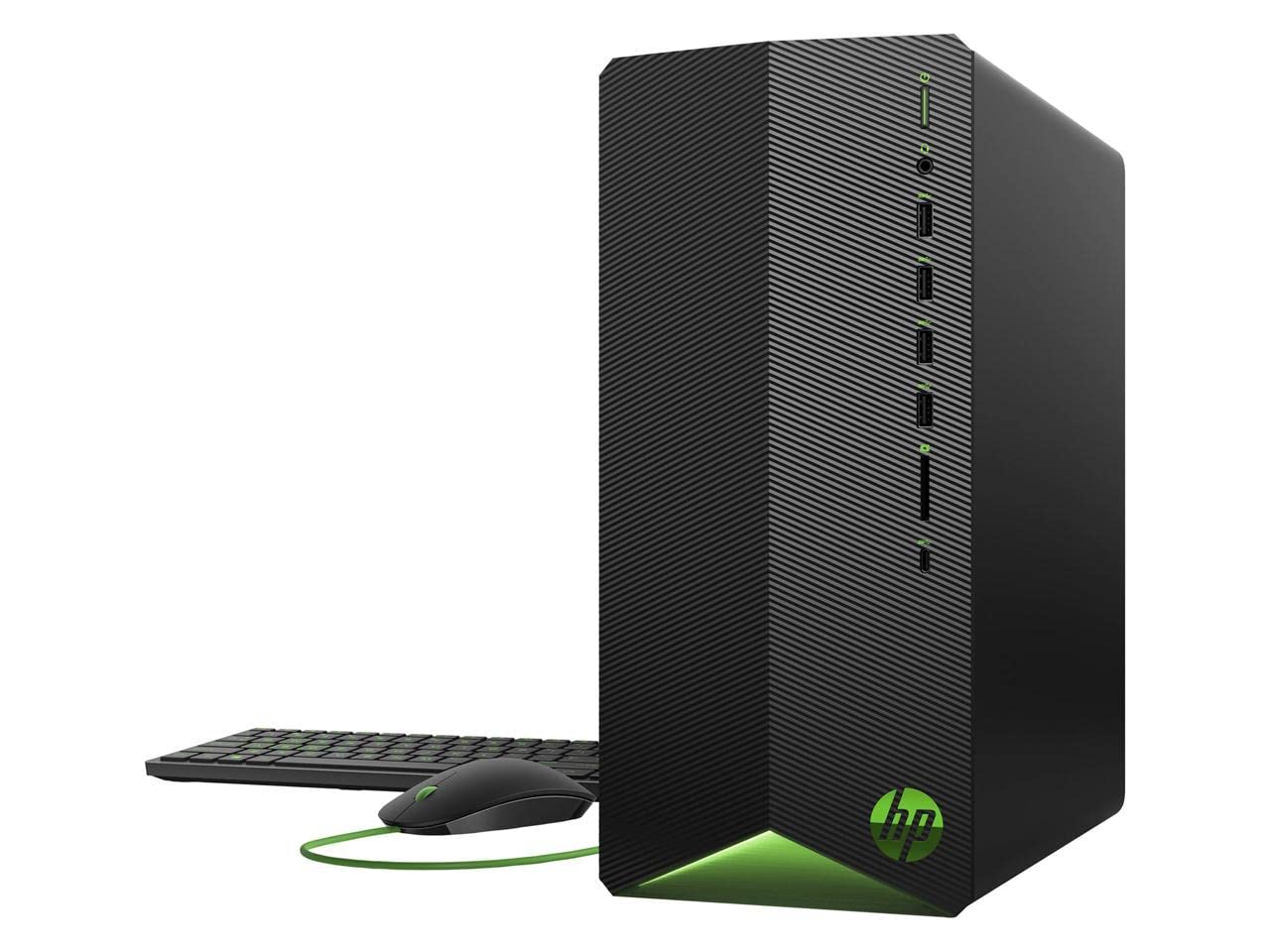 HP Pavilion Gaming Premium Desktop | AMD Ryzen 7-5700G 8-Core Upto 3.8GHz | 32GB RAM | 1TB SSD+1TB HDD | NVIDIA GeForce RTX 3060 | Windows 10 Home | Keyboard and Mouse | with Mouse Pad Bundle, Black