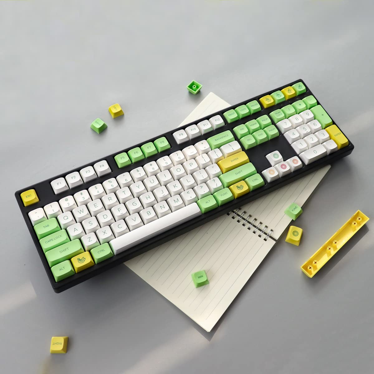 Gliging 124 Keys Keycaps XDA Profile Dye-Sub Personalized Theme Gaming Keycap for Cherry Mx Switch Mechanical Keyboard