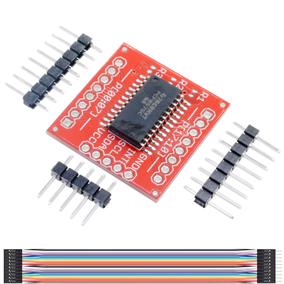 DKARDU PCF8575 IIC I2C PCF8575C Extension Shield Module 16-bit 400kHZ SMBus I/O Ports,with Dupont Cable,for Arduino