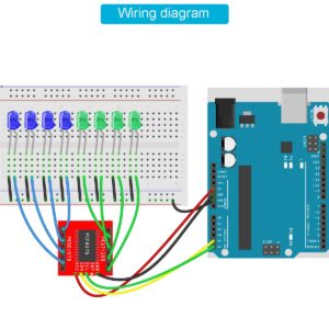 DKARDU PCF8575 IIC I2C PCF8575C Extension Shield Module 16-bit 400kHZ SMBus I/O Ports,with Dupont Cable,for Arduino