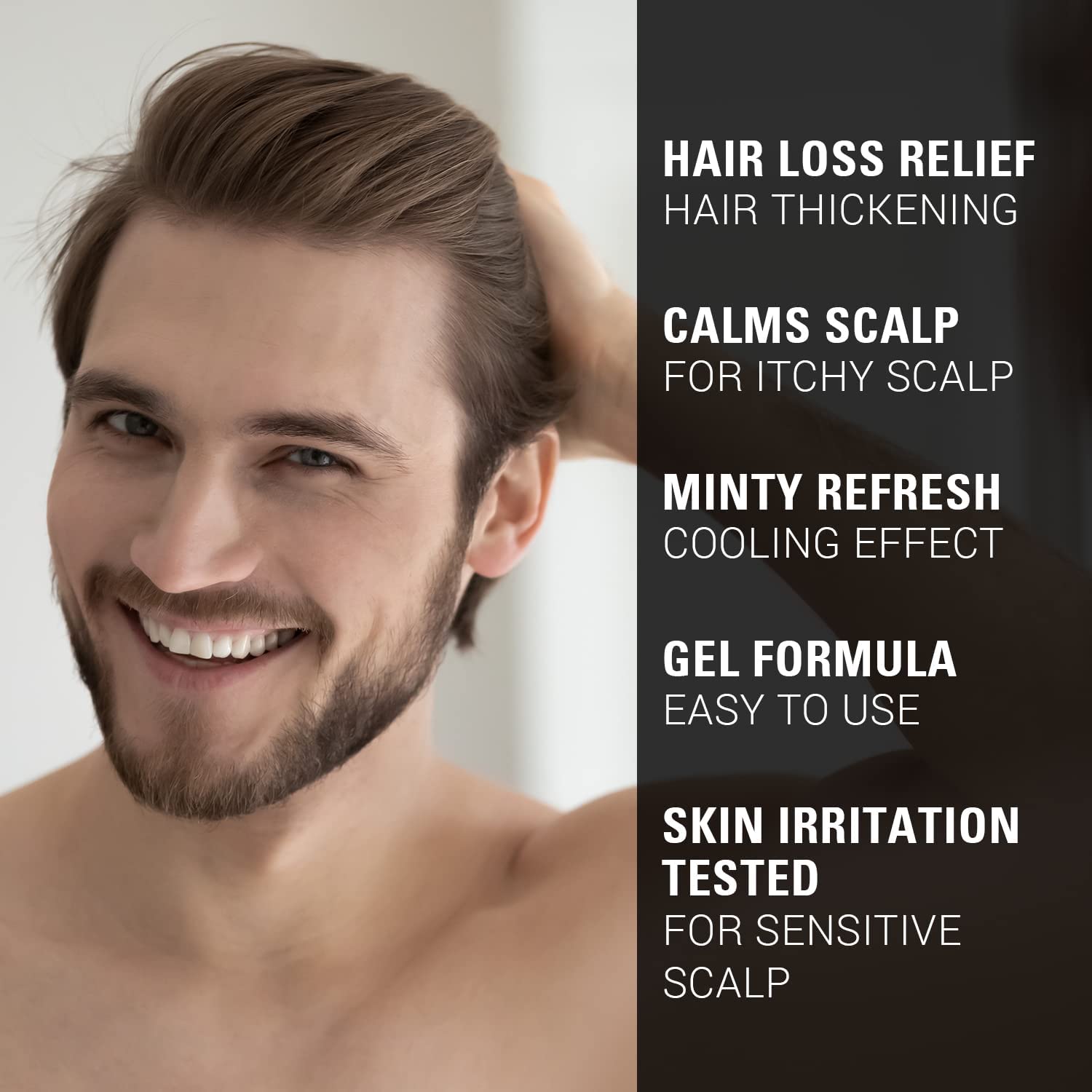 The Fact Men’s Scalp Soothing and Cooling Hair Serum - Calm & Soothe Itchy Scalp - Cooling Tonic Gel - The Fact HFN Cooling Scalp Relief Tonic Gel 5.07 Ounce