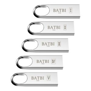 usb flash drive 5 pack 8gb flash drives thumb drive, 2.0 memory stick with zinc alloy design, jump drive pendrive for data storage and backup, gift usb disk zip drive