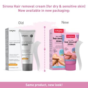 Sirona Hair Removal Cream, Sensitive Skin for Women - 1.76 Fl Oz | with Aloe Vera, Vitamin E & Shea Butter | Ideal for Bikini Line,Underarm, Legs