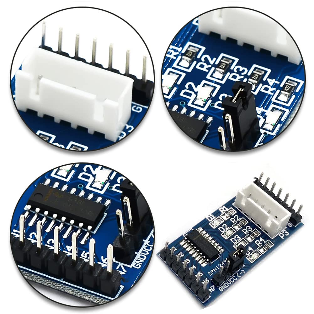 SYUAB 6 PCS 28BYJ-48 ULN2003 5V Stepper Motor with ULN2003 Drive Boards Blue for DIY Kit Arduino PI PIC Raspberry Pi