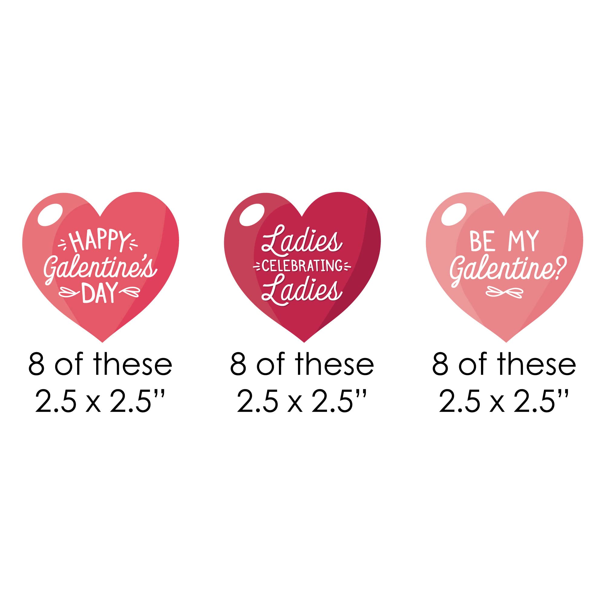 Big Dot of Happiness Happy Galentine’s Day - DIY Shaped Valentine’s Day Party Cut-Outs - 24 Count