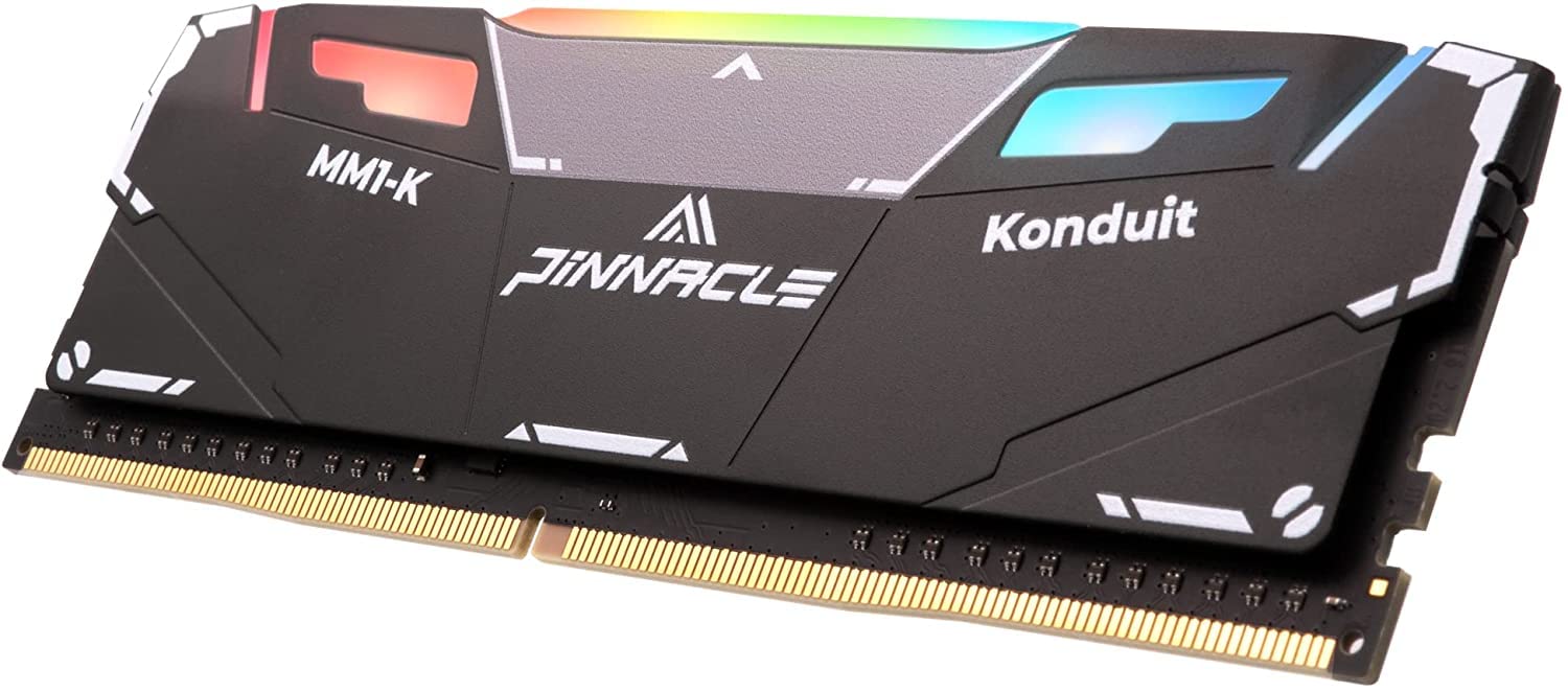 Timetec Pinnacle Konduit RGB DDR4 3600MHz PC4-28800 CL18-22-22-42 XMP2.0 Overclocking 1.35V Compatible for AMD and Intel Desktop Gaming PC Memory Module RAM (RGB Black, 64GB KIT(4x16GB))