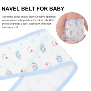 ARTIBETTER 3Pcs Cotton Baby Belly Band Baby Umbilical Cord Belly Band Breathable Cotton Navel Protection Belt for Infant Newborn