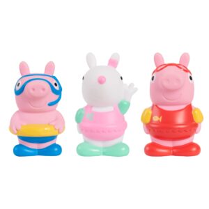 Peppa Pig 4-inch Bath Toys 3-piece Set, Peppa Pig, George, and Suzy, Bathtub Toys, Kids Toys for Ages 3 Up, Amazon Exclusive by Just Play