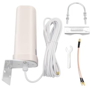 larsebei high gain 8-18dbi omni directional antenna/wall mount antenna with sma male/dual ts9 3g/4g/lte/5g for verizon, at&t, router, mobile hotspot and wireless home phone (600-3800 mhz)