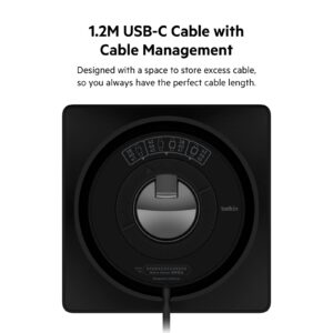 Belkin Apple Watch Charger - Fast Wireless Charging Pad - Travel Charger with Nightstand Mode W/USB-C Cable Included for Apple Watch (Compatible with All Models) - Black