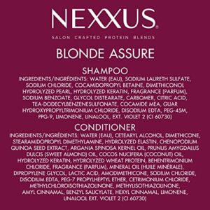 Nexxus Blonde Assure Purple Shampoo & Conditioner Color Assure 2 Pack Blonde, Bleached & Silver Hair Color Shampoo & Conditioner with Keratin Protein & Violet Pigment 8.5 fl oz