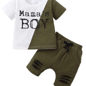 18 24 Months Boy Clothes Toddler Baby Boy Outfits Summer Clothes Set Cute Mamas Boy T-Shirt Cotton Bermuda Shorts Baby Boy Clothes 18-24 Months