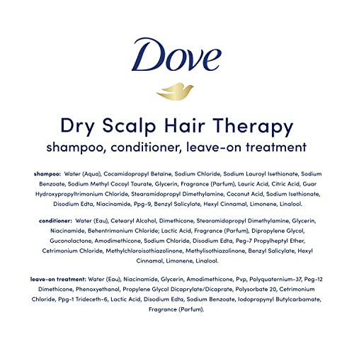 Dove Hair Therapy Regimen Hair Set Shampoo, Conditioner and Leave-On Scalp Treatment for Dry Scalp with Vitamin B3