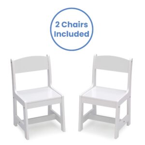 Delta Children MySize Kids Wood Table and Chair Set (2 Chairs Included) - Ideal for Arts & Crafts, Snack Time, Homeschooling, Homework & More - Greenguard Gold Certified, Mint