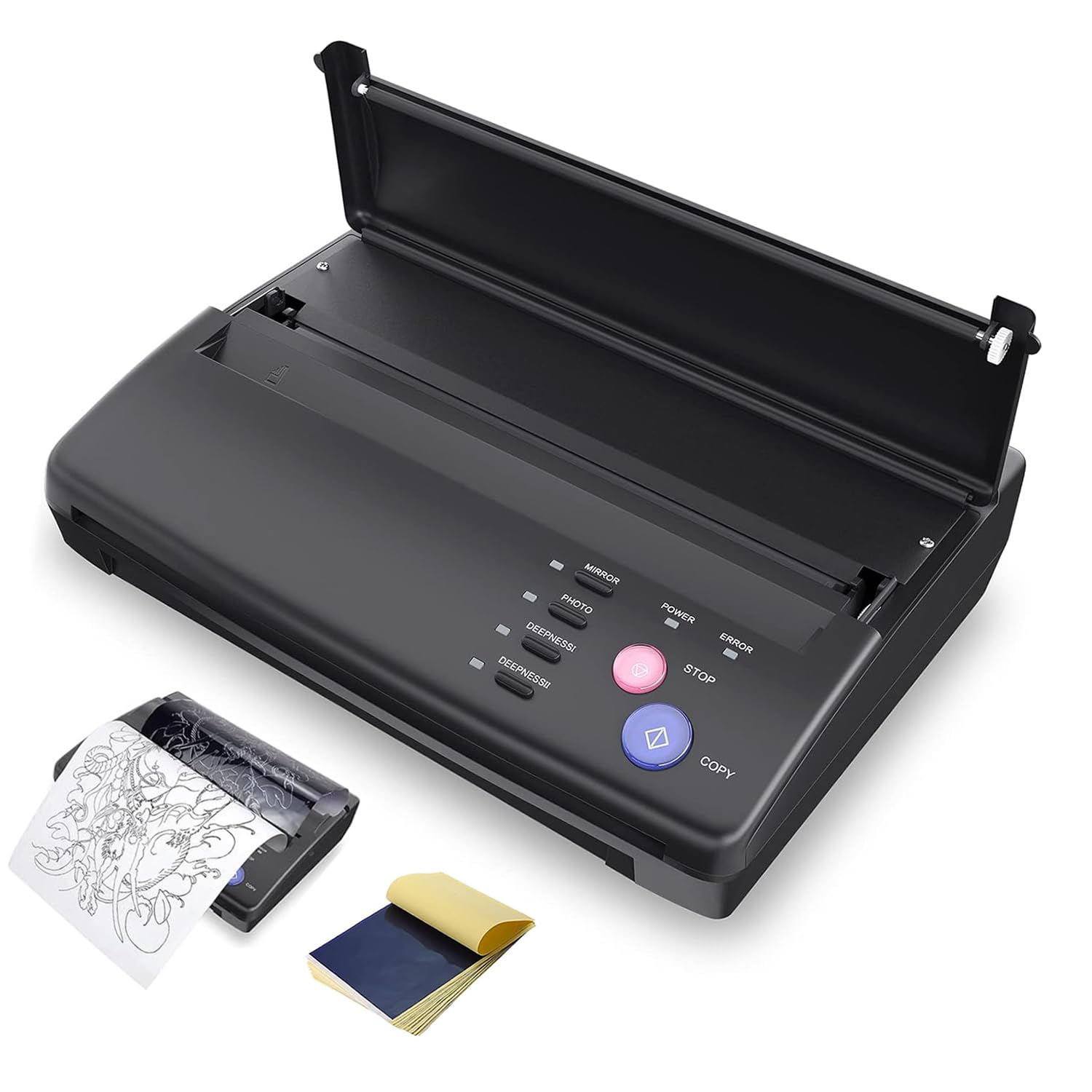 Tattoo printer Tattoo Stencil Printer for tattooing Tattoo Transfer Stencil Machine Thermal Copier Drawing Thermal Stencil Maker with 20 Tattoo Transfer Papers