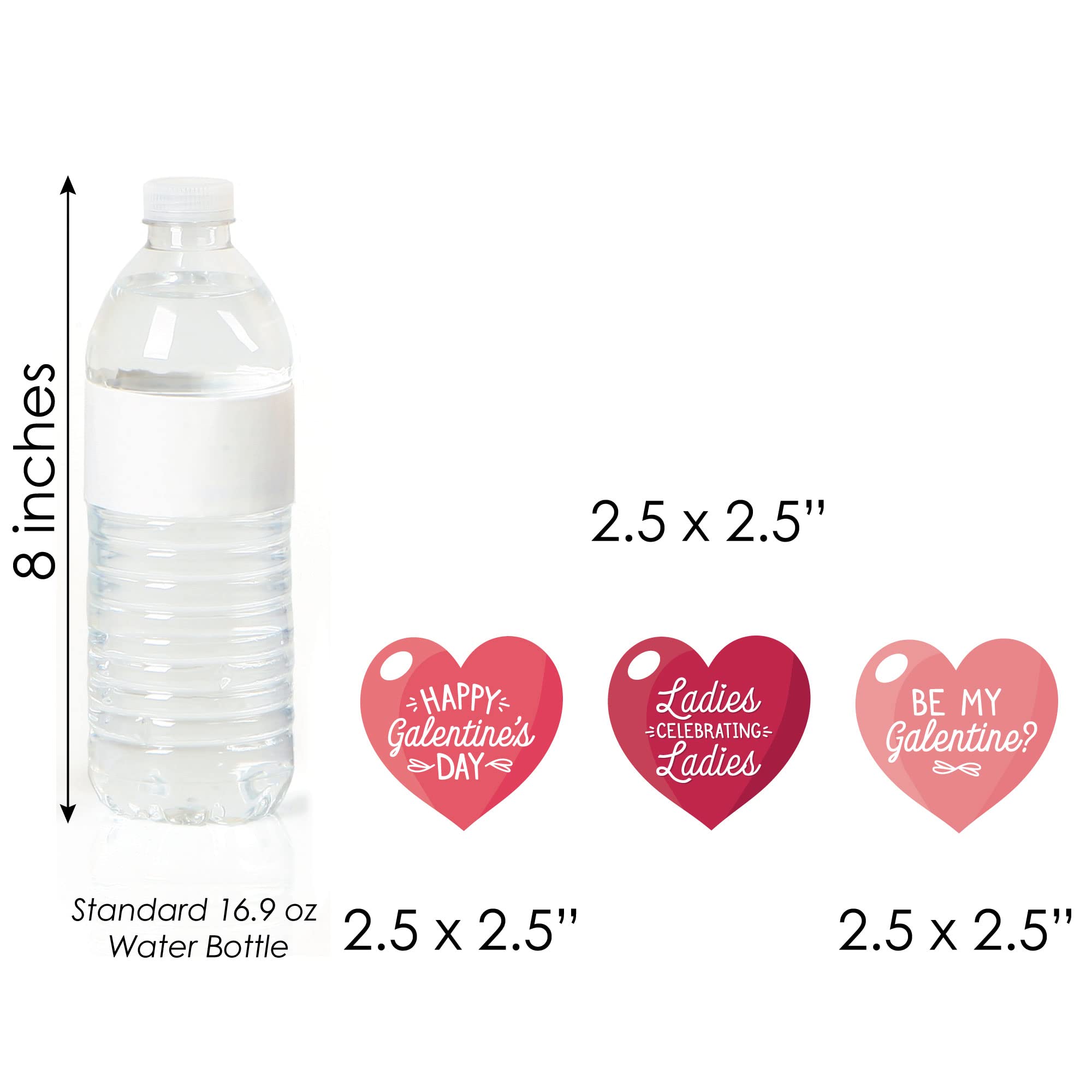 Big Dot of Happiness Happy Galentine’s Day - DIY Shaped Valentine’s Day Party Cut-Outs - 24 Count