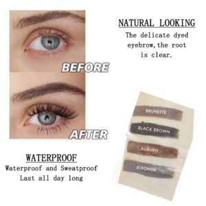 ZSSEMEI Waterproof Eyebrow Gel for Long Lasting, Highly Tinted Liquid Eye Brow Makeup, Sweatproof, Natural (Black Brown)