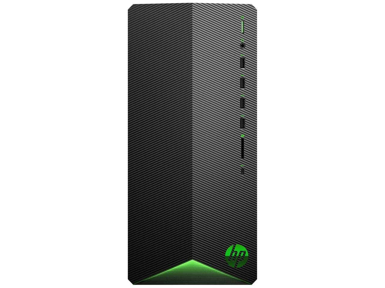 HP Pavilion Gaming Premium Desktop | AMD Ryzen 7-5700G 8-Core Upto 3.8GHz | 32GB RAM | 1TB SSD+1TB HDD | NVIDIA GeForce RTX 3060 | Windows 10 Home | Keyboard and Mouse | with Mouse Pad Bundle, Black