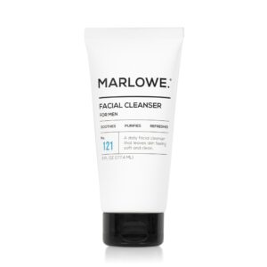 MARLOWE. No. 121 Men's Facial Cleanser and MARLOWE. No. 123 Men's Facial Moisturizer |Daily Face Wash and Lightweight Face Cream | Light Fresh Scent | Natural Ingredients