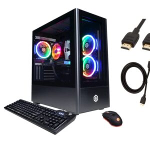 CyberpowerPC Gamer Xtreme Gaming Desktop Computer | Intel Core i7-11700F | GeForce RTX 3060 Ti | 32GB DDR4 | 1TB SSD+1TB HDD | Include Mouse and Keyboard | Win11 | with HDMI Cable Bundle