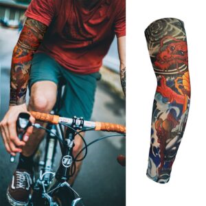 Aresvns Extended Version Tattoo Sleeves Cover for biker 20PCS, Cycling Tattoo Sleeves Sunscreen Sleeves Unisex Stretchable Christmas Gift Cosplay Accessories Sleeves