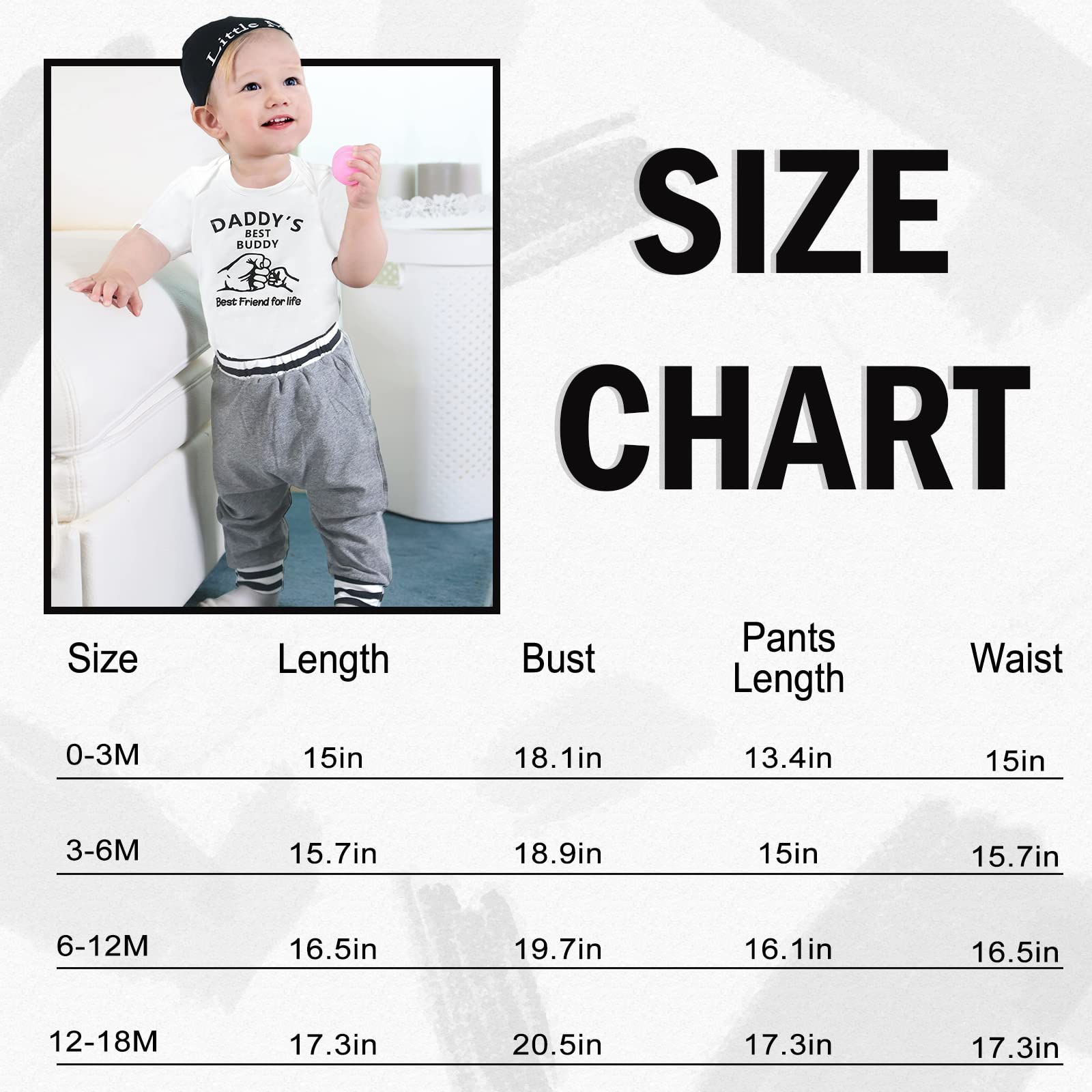 OPAWO Newborn Baby Boy Clothes 3pcs Cute Coming Home Outfit for Baby Boy Gift Infant Summer Bodysuit Romper Pants 0-3 Months