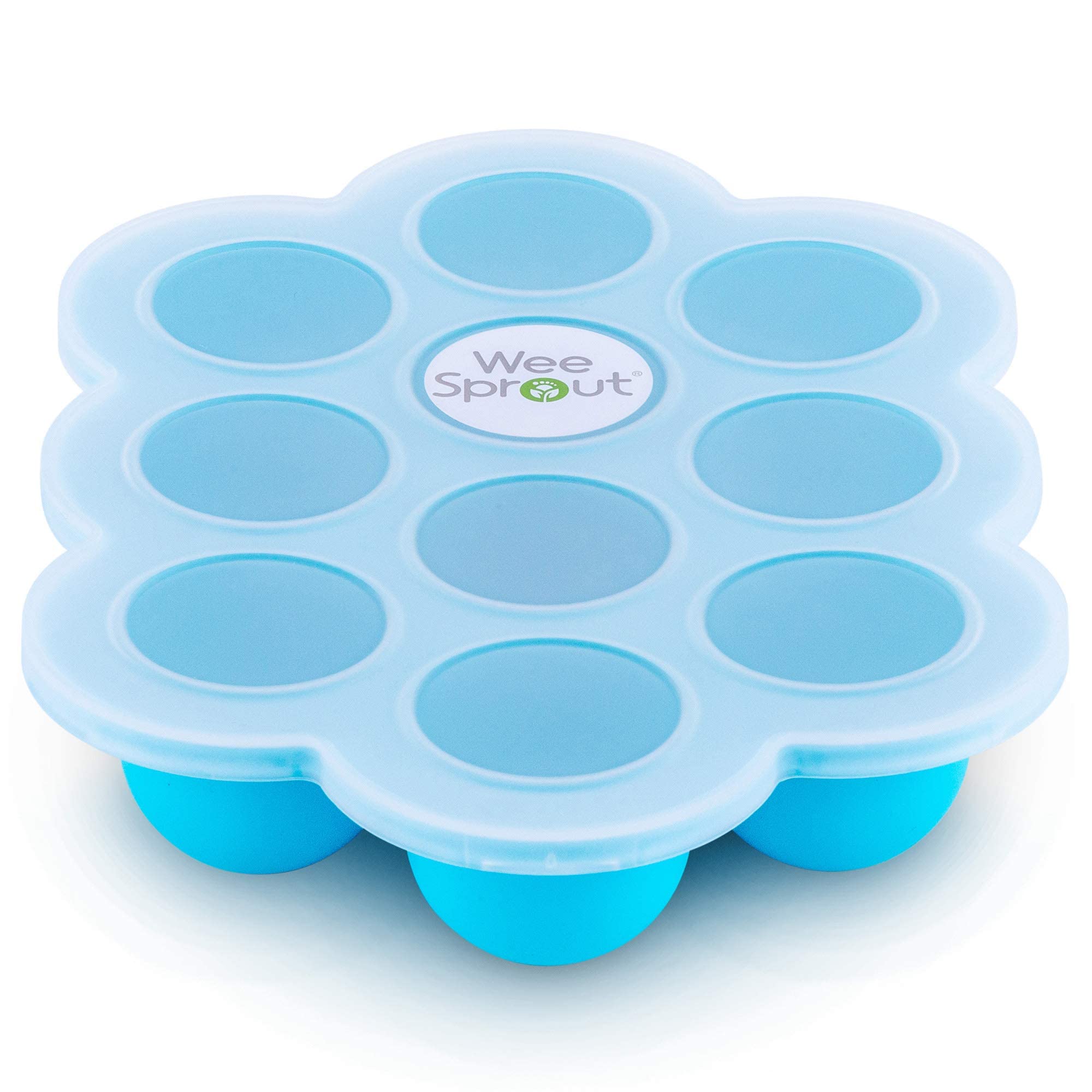 Matte 4 oz Glass Baby Food Storage Jars Bundle with Blue Silicone Freezer Tray & 5 oz Food Pouches