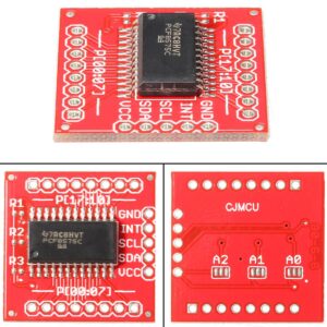 DKARDU PCF8575 IIC I2C PCF8575C Extension Shield Module 16-bit 400kHZ SMBus I/O Ports,with Dupont Cable,for Arduino