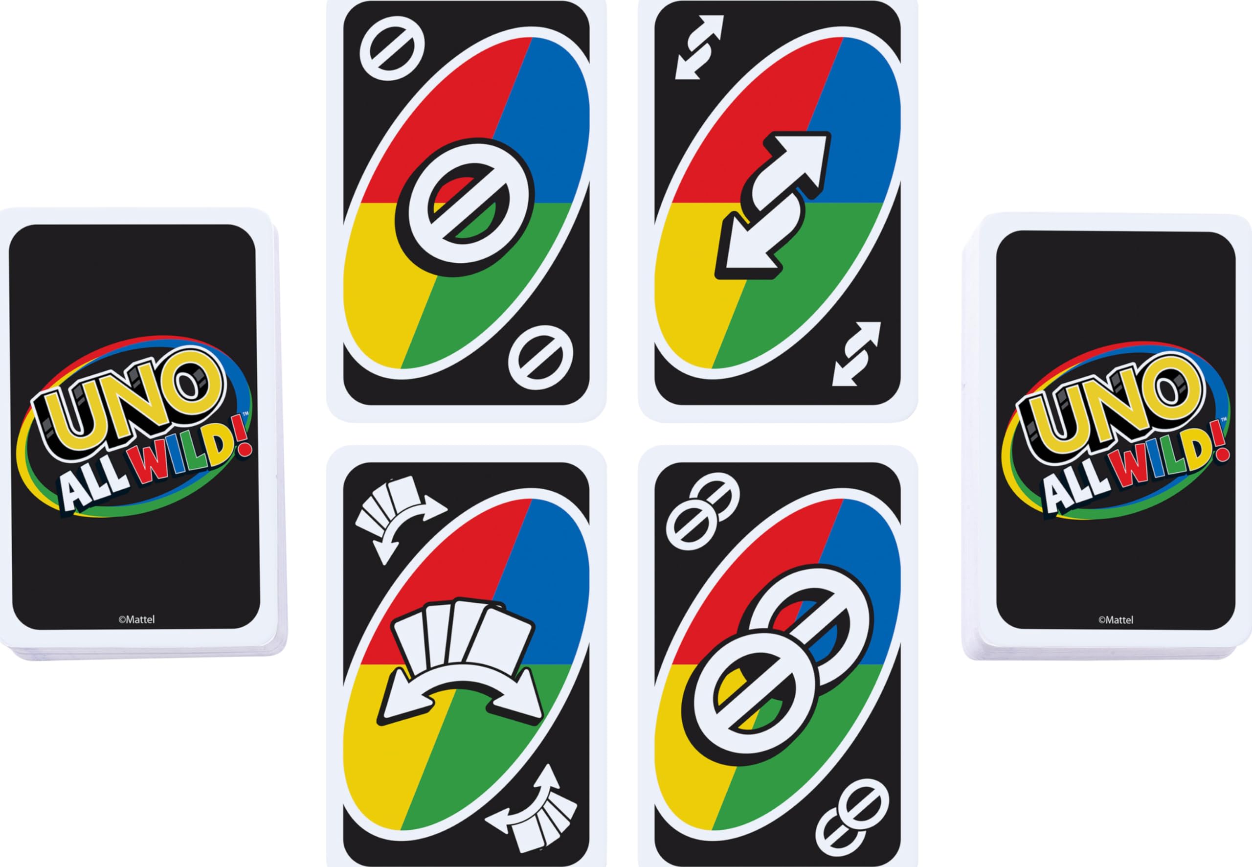 Mattel Games UNO All Wild Card Game with 112 Cards, Gift for Kid, Family & Adult Game Night for Players 7 Years & Older