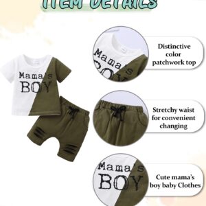 18 24 Months Boy Clothes Toddler Baby Boy Outfits Summer Clothes Set Cute Mamas Boy T-Shirt Cotton Bermuda Shorts Baby Boy Clothes 18-24 Months