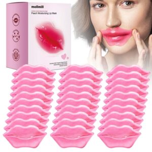 30 pieces collagen lip masks for dry lips care, crystal lip pads pink gel lip patches great for moisturizing,remove dead skin, lip mask sheet mascarilla para labios with moisturer essence