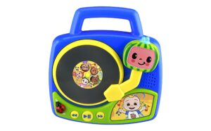 ekids cocomelon toy turntable for toddlers with built-in nursery rhymes and sound effects for fans of cocomelon toys