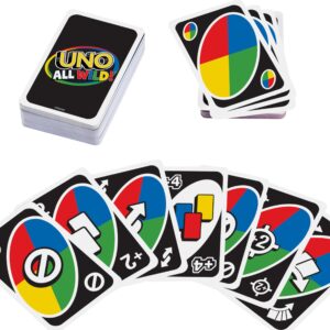 Mattel Games UNO All Wild Card Game with 112 Cards, Gift for Kid, Family & Adult Game Night for Players 7 Years & Older