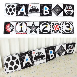 KAKIBLIN Black and White High Contrast Baby Soft Book for Early Education, Infant Tummy-time Mat, Three-Dimensional Can Be Bitten and Tear Not Rotten Paper 0-3 Years Old Baby Toys