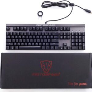 K97 RGB Backlit Mechanical Keyboard Full 104-Key Red Switches | N-Key Roll-Over Anti-Ghosting Gaming Keyboard