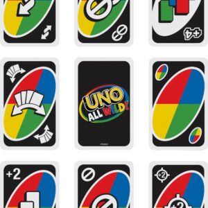 Mattel Games UNO All Wild Card Game with 112 Cards, Gift for Kid, Family & Adult Game Night for Players 7 Years & Older