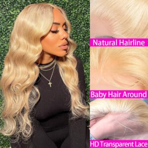 Binrris 613 Body Wave Lace Front Wigs Human Hair 13X4 Lace Front Wigs Human Hair for Women 13x4 Ear to Ear Lace Frontal Wigs Brazilian Virgin Hair Lace Front Wigs Human Hair 180% Density 30 Inch