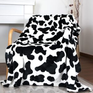 double sided cow print blanket silky soft micro fleece cow blanket baby seat couch sofa cow print blankets and throws for unisex baby boys girls toddler infant newborn cow print 40x50 in