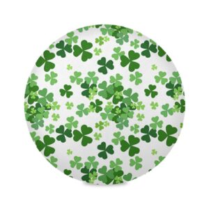 St. Patrick's Day Placemats Lucky Clover Shamrocks Round Placemats Set of 6 for Kitchen Table Washable Kitchen Table Mats Place mats