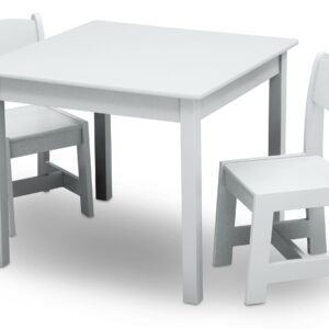 Delta Children MySize Kids Wood Table and Chair Set (2 Chairs Included) - Ideal for Arts & Crafts, Snack Time, Homeschooling, Homework & More - Greenguard Gold Certified, Mint