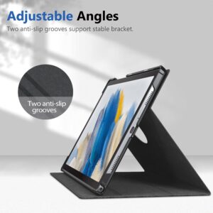 E NET-CASE Case for Samsung Galaxy Tab A8 10.5 inch 2022 (SM-X200/X205/X207) Slim Lightweight Multi-Viewing Angles Tri-Fold Stand Cover with Hard Back Shell