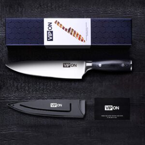 Soufull Professional Chef Knife, 8 inch High Carbon Stainless Steel Kitchen Knife Sharp Durable Blade&Ergonomic Handle,Top Chef's Knife with Gift Box