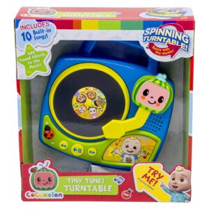 eKids Cocomelon Toy Turntable for Toddlers with Built-in Nursery Rhymes and Sound Effects for Fans of Cocomelon Toys